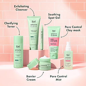 Rael Blackhead Remover, Miracle Clear Clay Mask - Exfoliating Face Wash, Pore Minimizer, Korean Skincare, Gentle, Hydrating, with Tea Tree, Vegan, Cruelty Free (100 ml, 3.4 fl oz)