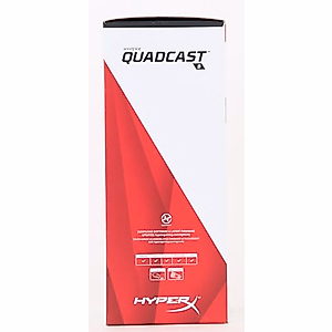 HyperX QuadCast S RGB USB Condenser Microphone with Shock Mount for Gaming, Streaming, Podcasts