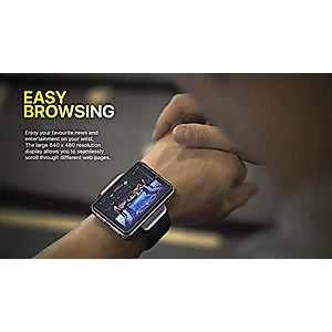 ISPEKTRUM iS101 Android Smart Watch 2.4” Screen Dual Camera 3GB+32GB 2080 mAh Battery Waterproof LTE Calls & Text GPS WiFi Google Play Store Sports Mode Fitness Tracker Heart Rate Monitor, Pedometer