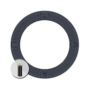 Low Voltage Landscape Lighting Cable 18/2 SPT-1 Bulk Lamp Cord?300-Volt 18-Gauge?100-feet Spool?Black,UL Listed?