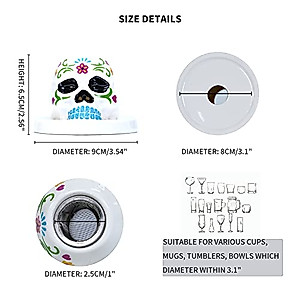 TMKEFFC Cocktail SmokeTop Kit in Colorful Skull Design, Smoker Top with Wood Chips, Smoked Drinks Wine Whiskey Bourbon Old Fashioned Smoking Tools