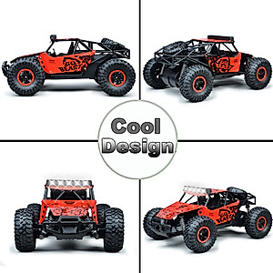 SZJJX Remote Control Car for Boys Girls, 20+ Km/h High Speed RC Trucks Car, 1:14 Scale Fast All Terrains Off Road Monster Crawler Vehicle Toy with Headlights 2 Batteries for Adults Kids 40 Min Play