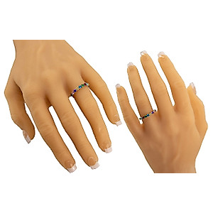 Central Diamond Center U'r Family Ring 1 to 9 Simulated Birthstones - 14k Yellow Gold - Size 6