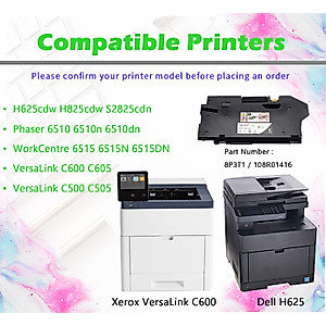 WorkPlus Compatible for WorkCentre 6515 Waste Toner Box for Xerox 6515 WorkCentre 6510 VersaLink C500 C505 C600 C605 Waste Toner Cartridge(Part#108R01416)