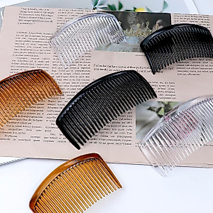24 Pieces Hair Side Combs French Twist Hair Combs Lightweight Plastic 25/29 Teeth Comb for Women Girls Hairstyle Accessories(25 teeth, 29 teeth)