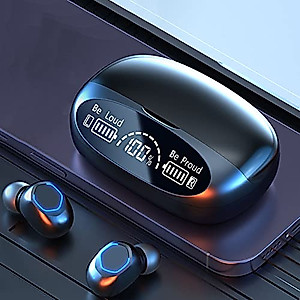 Qonioi Wireless TWS Bluetooth Earbuds, Sports TWS Bluetooth Earphones, Binaural Subwoofer Earplugs Headset Touchs Waterproof Super Long Battery Life Music Headphones#