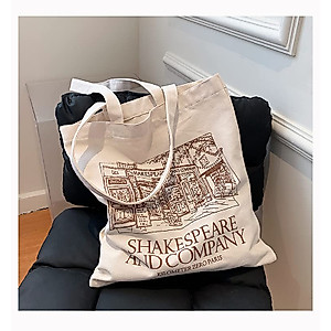 Printing Canvas Tote Bag For Women Large Capacity Shoulder Bag Urban Simplicity Soft Satchel Bag Hobo Purse (upright brown)