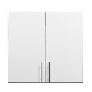 Home Square 2 Piece Wood Wall Cabinet Set in White