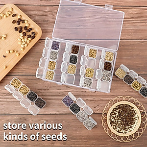 SGHUO 168 Slots 6 Pack 28 Grids Diamond Painting Boxes Plastic Organizer