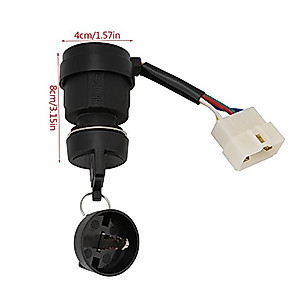 5 Wires Ignition Switch with 2 Start Keys Start Switch Key for 2KW- 5KW 186 Agriculture Gasoline Generator Accessories