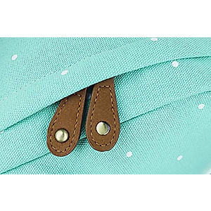 Soutrend AOT Wings Anime Canvas Backpack Polka Dots School Bag Printed Rucksack Daypacks Green Bookbag