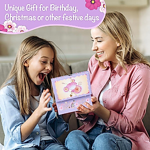 hombrima Music Jewellery Box with Drawer Necklace Bracelet, Musical Jewelry Storage Case with Spinning Ballerina Gift Set for Kids Girls Children Daughter (Pink Dancer)