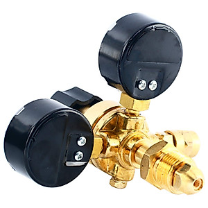 YaeTek Argon CO2 Regulators Gauges Gas Welding Regulator CGA580 Mig Tig Weld 0-4500PSI / 0-10BAR