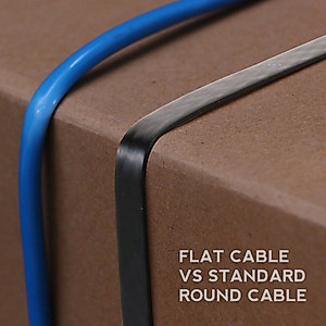 Buhbo 0.5 FT (6 inch) Cat6 Flat Ethernet Network Cable RJ45 (5-Pack)