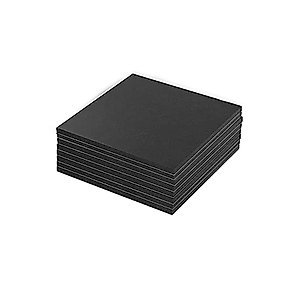 8 Pieces Black Neoprene Foam Anti Vibration Pads, Rubber Padding with Adhesive Backing, 6 in X 6 in X 1/8 in Rubber Insulation Anti-Vibration Pads