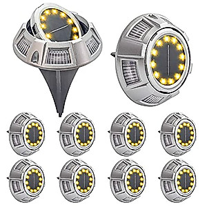 inBEKEA 1 Pcs Solar Underground Light Solar Buried Inground Light Outdoor Floor Lamp IP65, Waterproof for Courtyard Lawn Tile Garden (Warmes Licht + Buntes Licht)