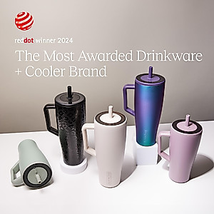 BrüMate Era 40 oz Tumbler with Handle and Straw | 100% Leakproof Insulated Tumbler with Lid and Straw | Made of Stainless Steel | Cup Holder Friendly Base | 40oz (Mocha)