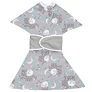 SleepingBaby Zipadee-Zip Transition Swaddle and Snuggle Strap Bundle - Baby Swaddling Blanket with Zipper - Wearable Blanket - Goodnight Moon, Small (4-8 Month)