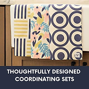 Desert Aqua || 3 Pack|| Kitchen Towels || Dish Towels || Tea Towels || Highly Absorbent || Hanging Loop || Dish Cloths || Modern || Designer Prints (Multi Floral)