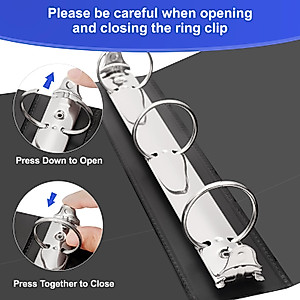 COMIX Sturdy 3 Ring Binder 1 inch with Clear View Cover, 1" Round Ring View Binder, PVC-Free, 200 Sheets Capacity of US Letter Size Paper, Office ＆ School Supplies, 12 Pack (Black)