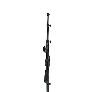 Gator Frameworks Tripod Mic Stand with Soft Grip Twist Clutch, Boom Arm, and Both 3/8" and 5/8" Adapters; Min/Max Height - 6"/99" (GFW-MIC-2020),Black