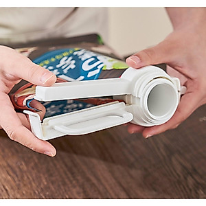 SEPSUMMER Food Sealing Clips, 6.7''Food Bag Clips with Pour Spouts, Bag Fresh-Keeping Clamp Sealer for Kitchen, Food Moisture-Proof Discharge Spout Plastic Bag Clip Kitchen Tools (3)