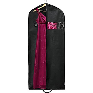 Simple Houseware 2 Pack Travel Garment Bag, Black