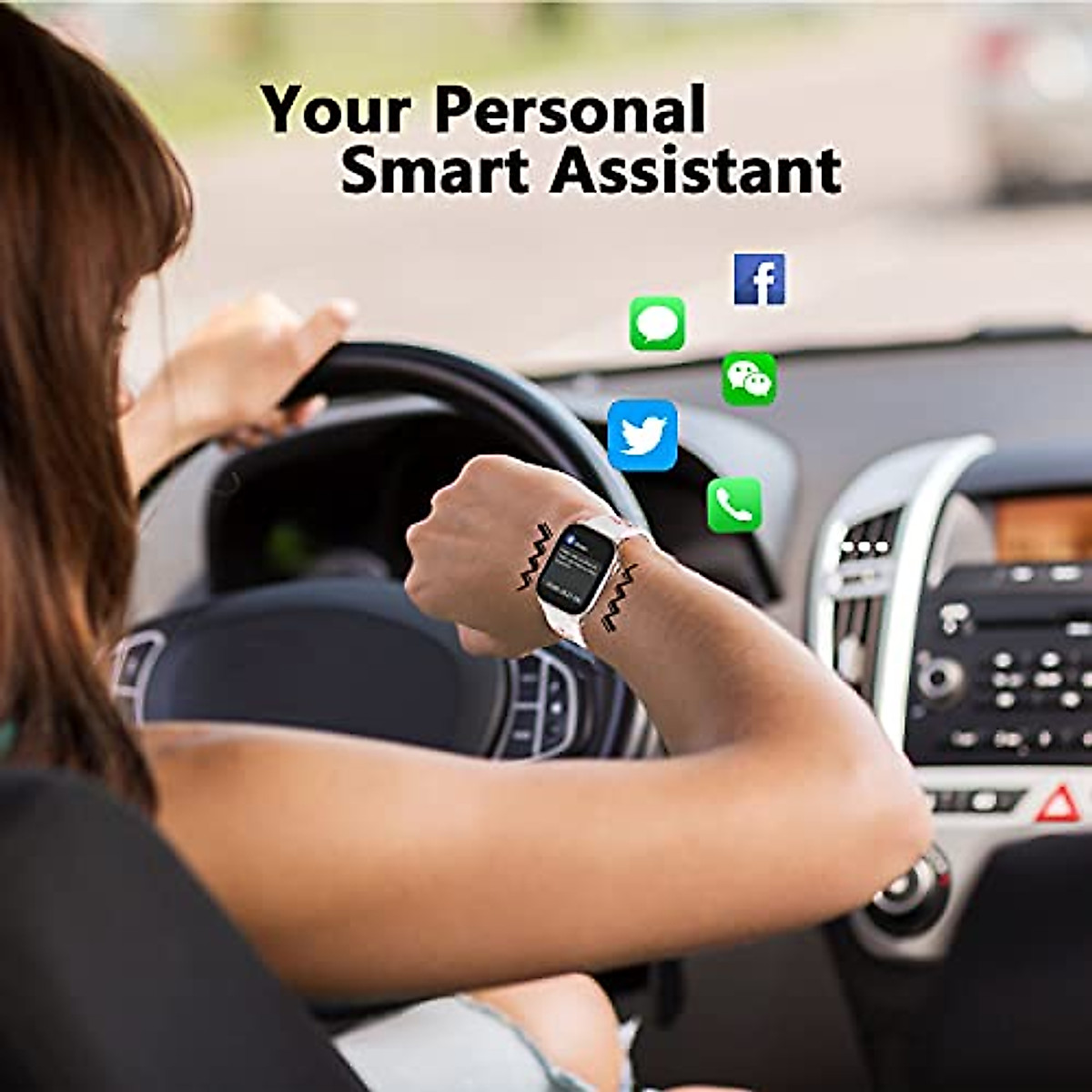 Smart Watch, Fitness Tracker with Heart Rate Monitor,Blood Oxygen Tracking,Sleep Quality Monitoring,IP68 Waterproof,Smartwatch Fitness Watch Compatible with Android iPhone iOS(Pink)