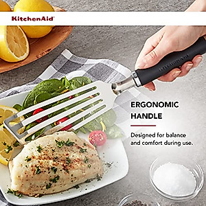 KitchenAid Gourmet Stainless Steel Flex Turner, One Size, Black