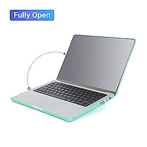 mCover Case Compatible ONLY for 2021~2023 14.2” MacBook Pro A2442 Laptop Computer (with M1 | M2 Pro/Max Chip, Liquid Retina XDR Display, MagSafe3 + HDMI connectors) - Orange