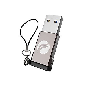 Futurizta Tech USB 3.1 Gen 1 Premium Type-C Female to USB-A Male Adapter, Support 5Gbps Data Transfer, QC3.0 Fast Charging, Military Grade Aluminium Alloy with Ergonomic Lanyard/Rope for Type-C Cable
