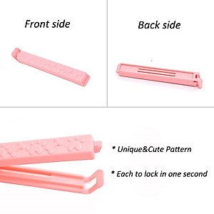 DZHJKIO Food Clips Bag Sealing Clips, 4.4 Inches Multi-colors Bag Fresh-Keeping Clamp Sealer For Kitchen 12pcs