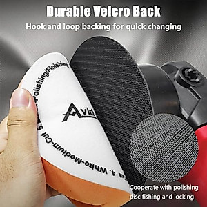 AVID POWER 6 Inch Buffing Polishing Pads 5Pcs for 6 Inch Backing Plate, Compound Buffing Sponge Pads for Car Buffer Polisher Compounding, Polishing and Waxing