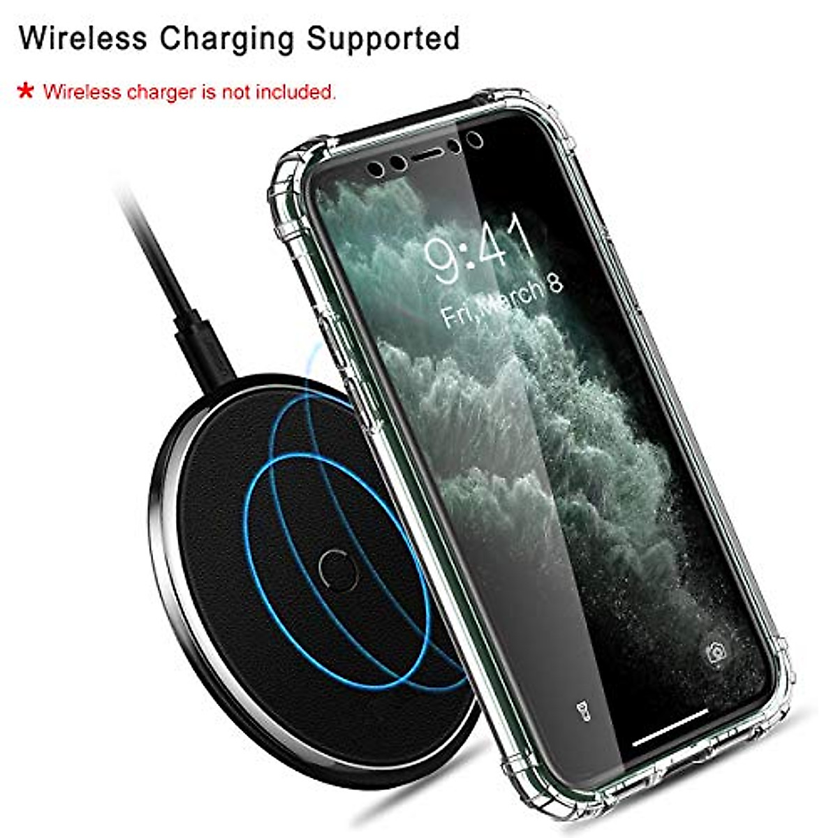 BAISRKE Case Cover for iPhone 11 Pro Max,[Built in Screen Protector] Dual Layer Full Body Shockproof High Impact Protective Phone Case Cover for iPhone 11 Pro Max 6.5 inch - Clear