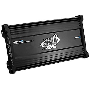 Lanzar Amplifier Car Audio, 3,000 Watt, 5 Channel, 2 Ohm, Bridgeable 4 Ohm, MOSFET, RCA Input, Bass Boost, Mobile Audio, Amplifier for Car Speakers, Car Electronics, Wireless Bluetooth (HTG558BT)