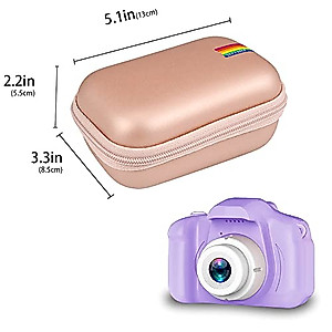 Leayjeen Kids Camera Case Compatible with Seckton/GKTZ/VATENIC/OZMI/PROGRACE/Nine Cube/Rindol/LC-dolida/Desuccus and More Digital Kid Camera Toy Gift (Case Only)