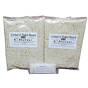 G&T Country Living Cricket Food and Dubia Roach Chow/Feed (2 Lbs.) - (1 Oz.) Packet of Water Gel Crystals - Premium Food to Raise Your Feeder Crickets and Dubia Roaches