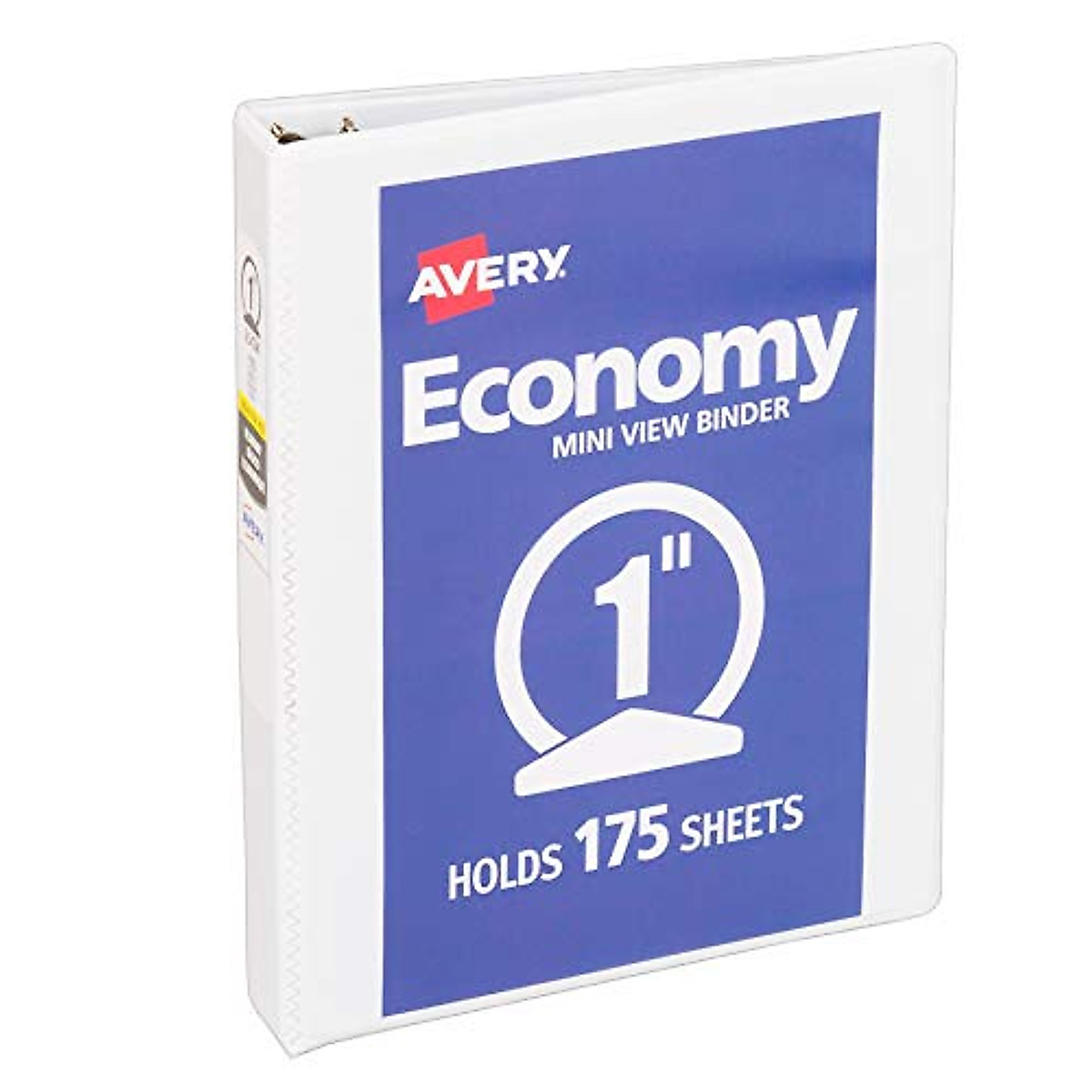 Avery Mini Economy View Binder with 1 Inch Round Ring, 5.5 x 8.5 inches, White, 1 Binder (5806) & Style Edge Insertable Plastic Dividers, 5.5 x 8.5 Inches, 5-Tab Set, 1 Set (11118)