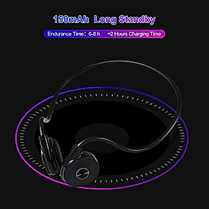 Bone Conduction Headphones Bluetooth with Noise Cancelling Mic Open-Ear Lightweight Wireless Computer Headset with Microphone for Office Home Business Commercial Use Online Teaching Learning