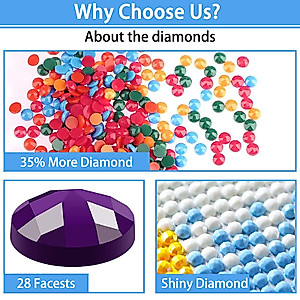 JAKI Diamond Painting Kits for Adults, DIY 5D Diamond Art Painting with Round Diamonds Full Drill Gem Art Painting Kit for Home Wall Decor (12x16inch/30×40cm)