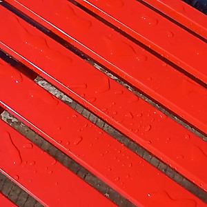 Generic Modern Outdoor Benches Weatherproof Backless Front Porch Bench Metal Garden Benches for Outdoors Sturdy Steel Frame Patio Benches for Outdoors, Backyard, Lawn(Black,100cm(39.37in))