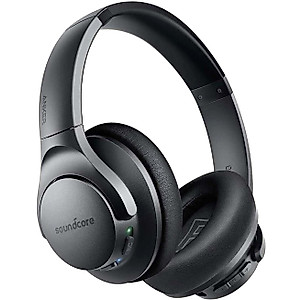 Anker Soundcore Life Q20 Hybrid Active Noise Cancelling Headphones, Wireless Over Ear Bluetooth Headphones with 40H Playtime, Hi-Res Audio, Deep Bass, Memory Foam Ear Cups and Headband (Renewed)