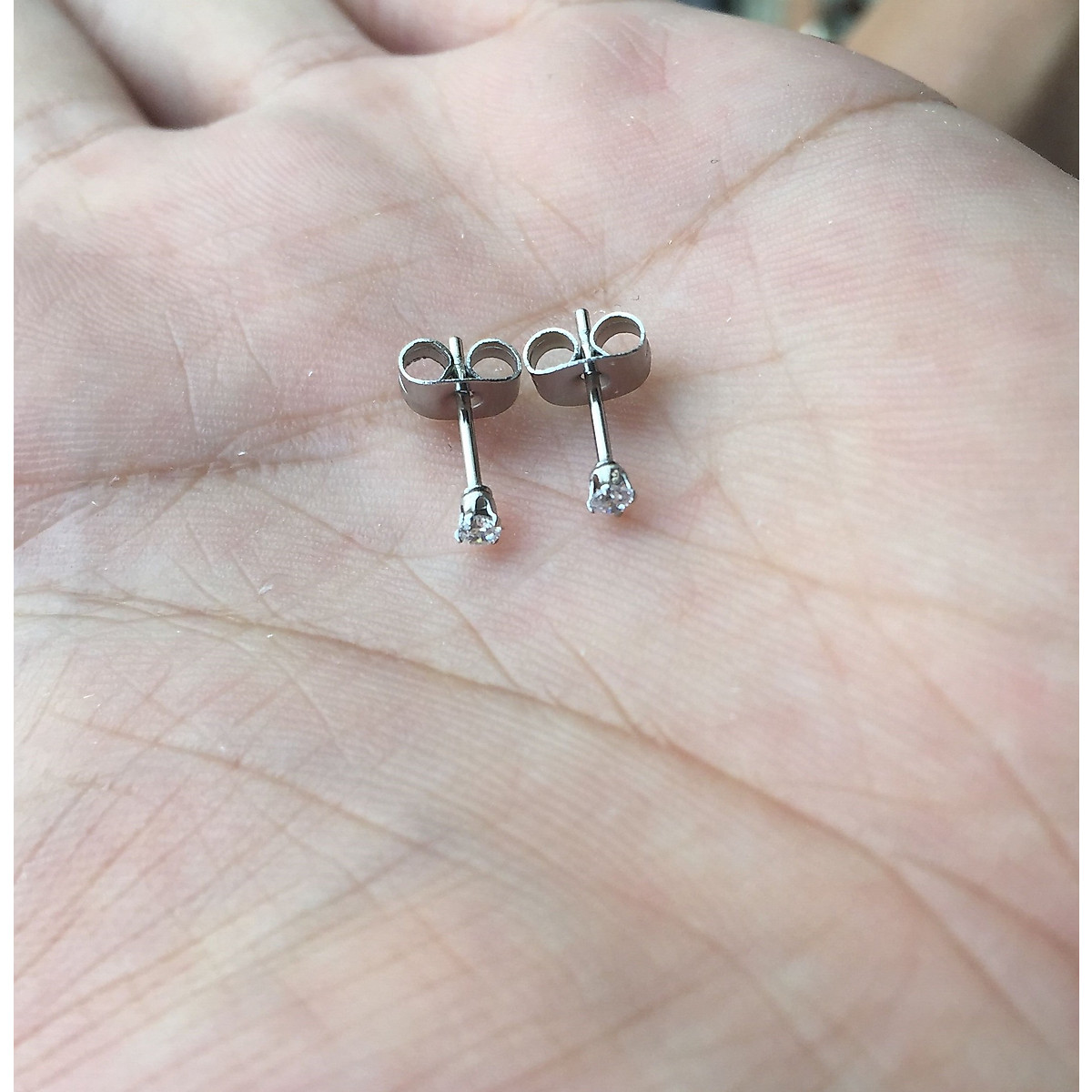 2mm Tiny Cubic Zirconia Ball Stud Earrings For Women Stainless Steel CZ Post Hypoallergenic (6Paris CZ)