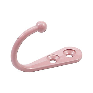 Nicerity Wall Mounted Coat Hooks, Hooks for Wall 44x30mm 10pcs, Red (Slightly Pink)