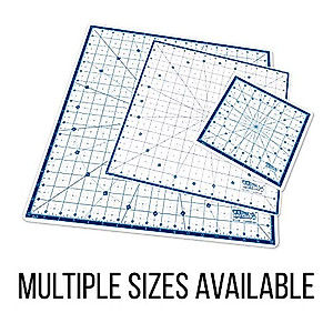 U.S. Art Supply 8" x 8" Rotary WHITE/BLUE High Contrast Professional Self Healing 7-Layer Durable Non-Slip Cutting Mat Great for Scrapbooking, Quilting, Sewing and all Arts & Crafts Projects