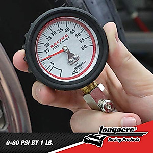 Longacre 50417 0-60 PSI Analog Tire Pressure Gauge, 2 Inch