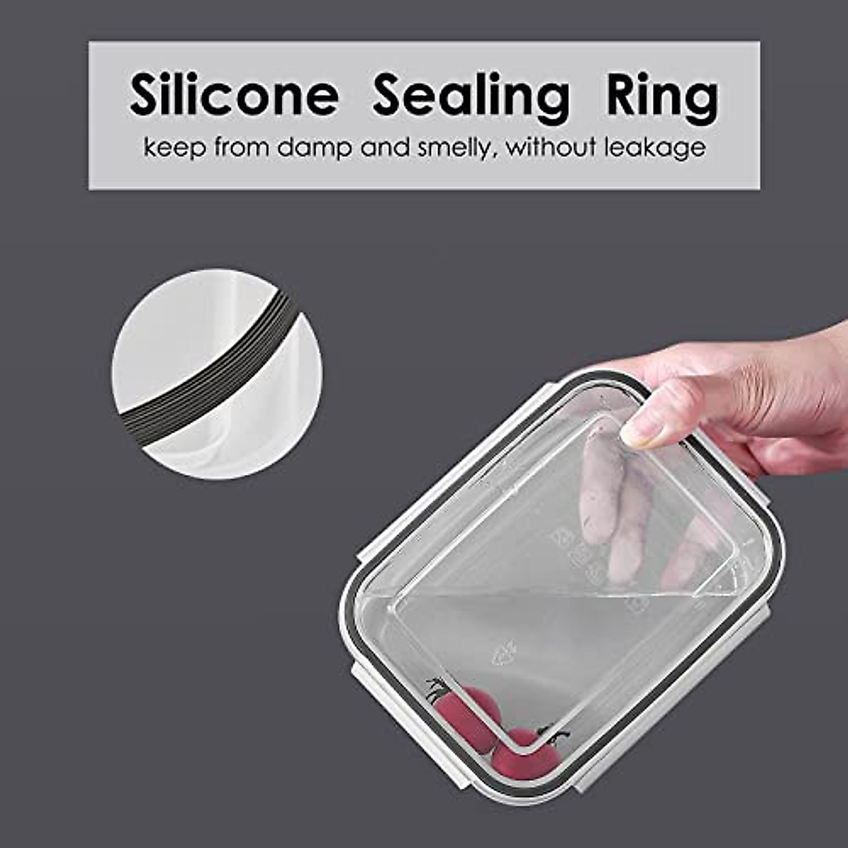 G · PEH Fruit Storage Containers for Fridge Fresh Container with Filterable Basket & Airtight Lid Vegetable and Fruit Saver Containers Refrigerator Organizer for Fruit Salad Lettuce Berry Meat