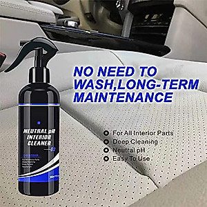 VALINK Total Interior Cleaner and Protectant,Supplies Strong Decontamination Car Interior Ceiling Leather Seat Cleaner Foam