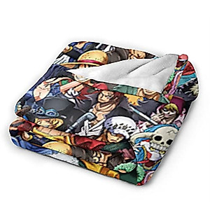 2PCS 60*50inch Cute Anime Blanket Soft Throw Blanket-Fluffy, Warm, Comfy, Plush Pillow Covers 18*18inch