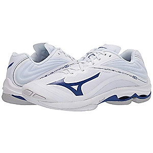 Mizuno Wave Lightning Z6 Mens Volleyball Shoe, White-Navy, 11